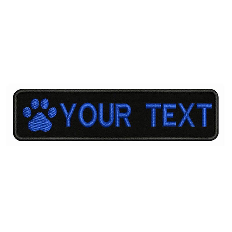 Custom Paw Dog Name Patches Embroidered Velcro Back – Dog Nation